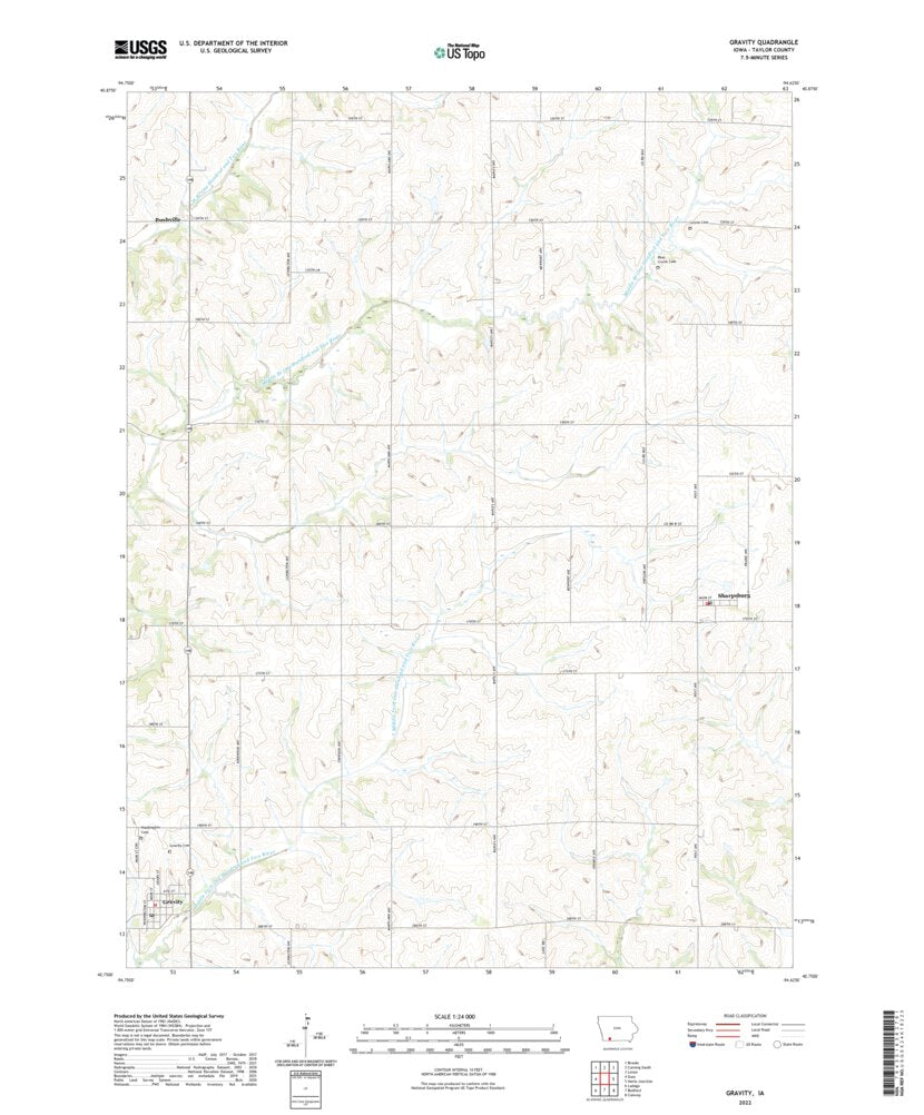 Gravity, IA (2022, 24000-Scale) Map by United States Geological Survey ...