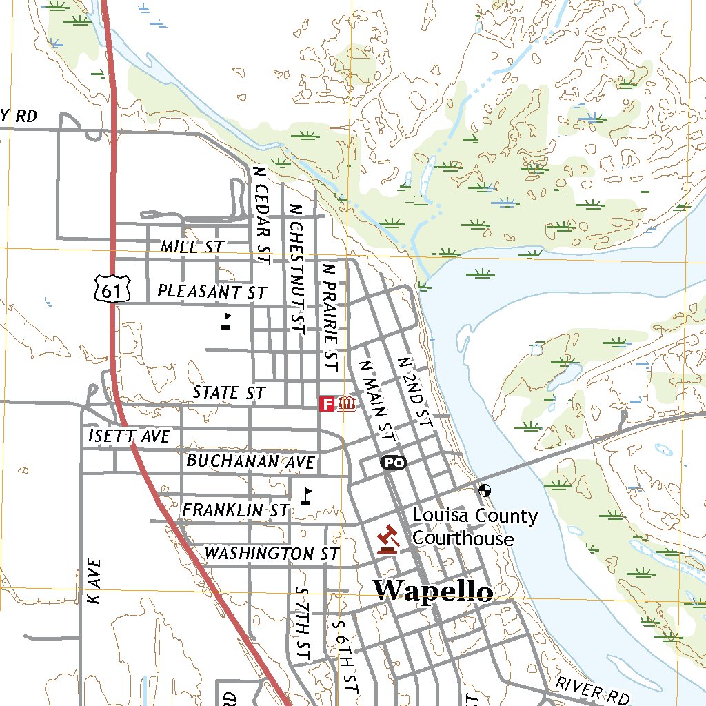 Wapello, IA (2022, 24000-Scale) Map by United States Geological Survey ...