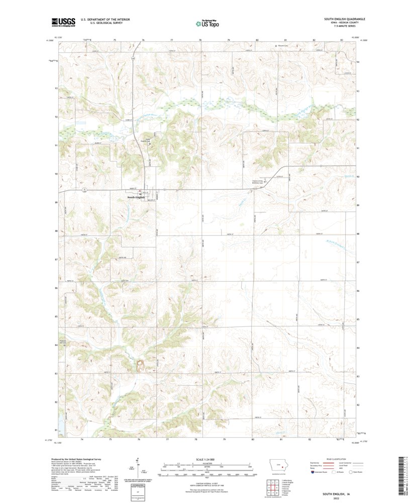 South English, IA (2022, 24000-Scale) Map by United States Geological ...