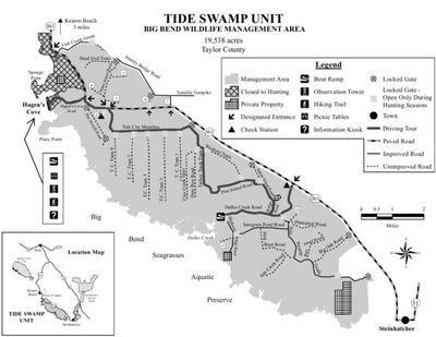 Big Bend WMA - Tide Swamp Unit Brochure Map by Florida Fish and ...