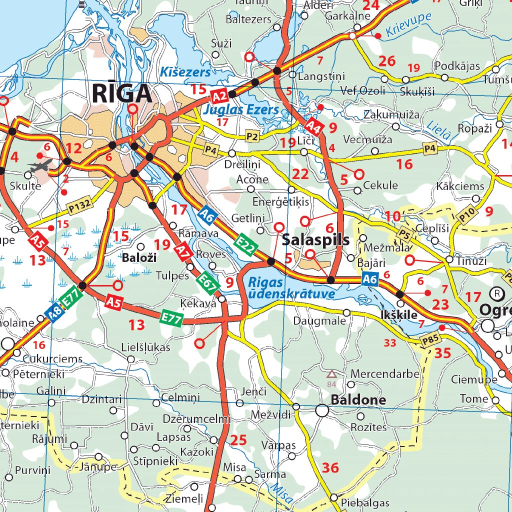 Pays Baltes / Baltische Landen Map by Michelin | Avenza Maps