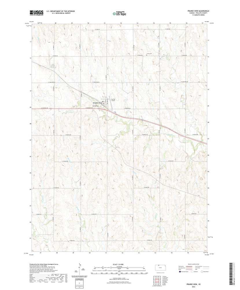 Prairie View, KS (2022, 24000-Scale) Map by United States Geological ...