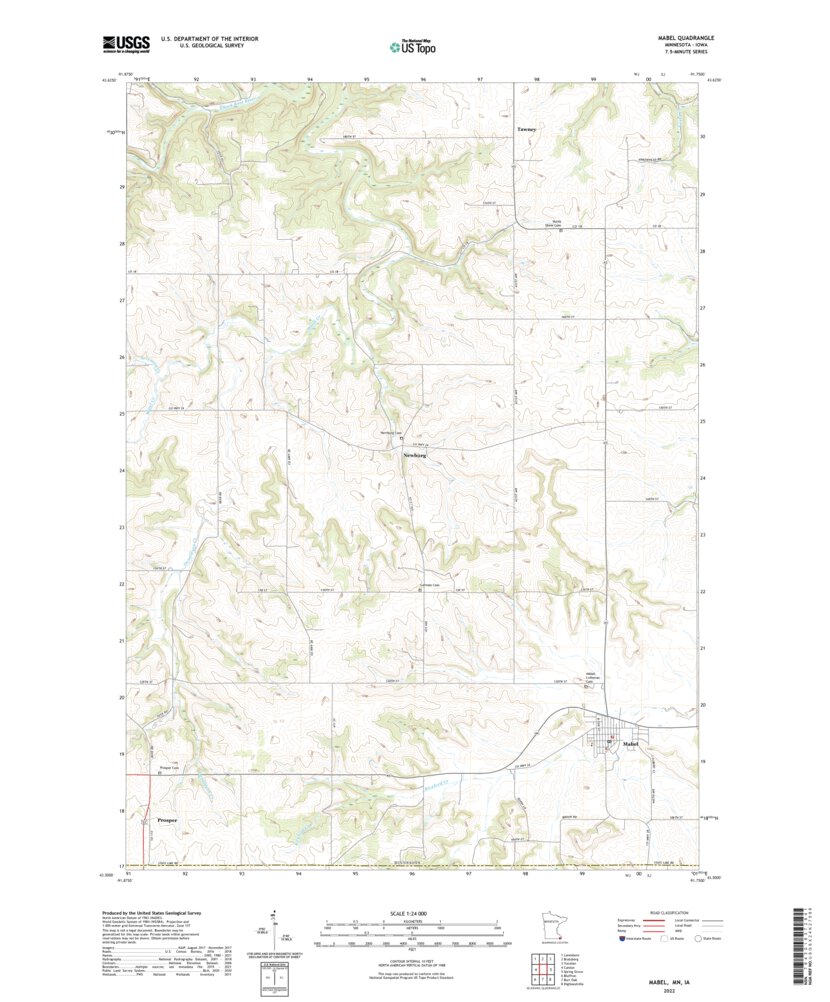 Mabel, MN (2022, 24000-Scale) Map by United States Geological Survey ...