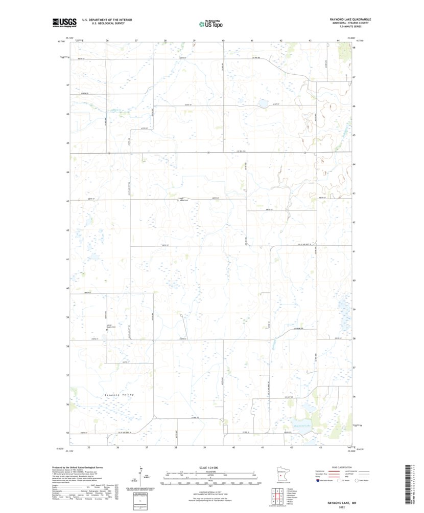 Raymond Lake, MN (2022, 24000-Scale) Map by United States Geological ...
