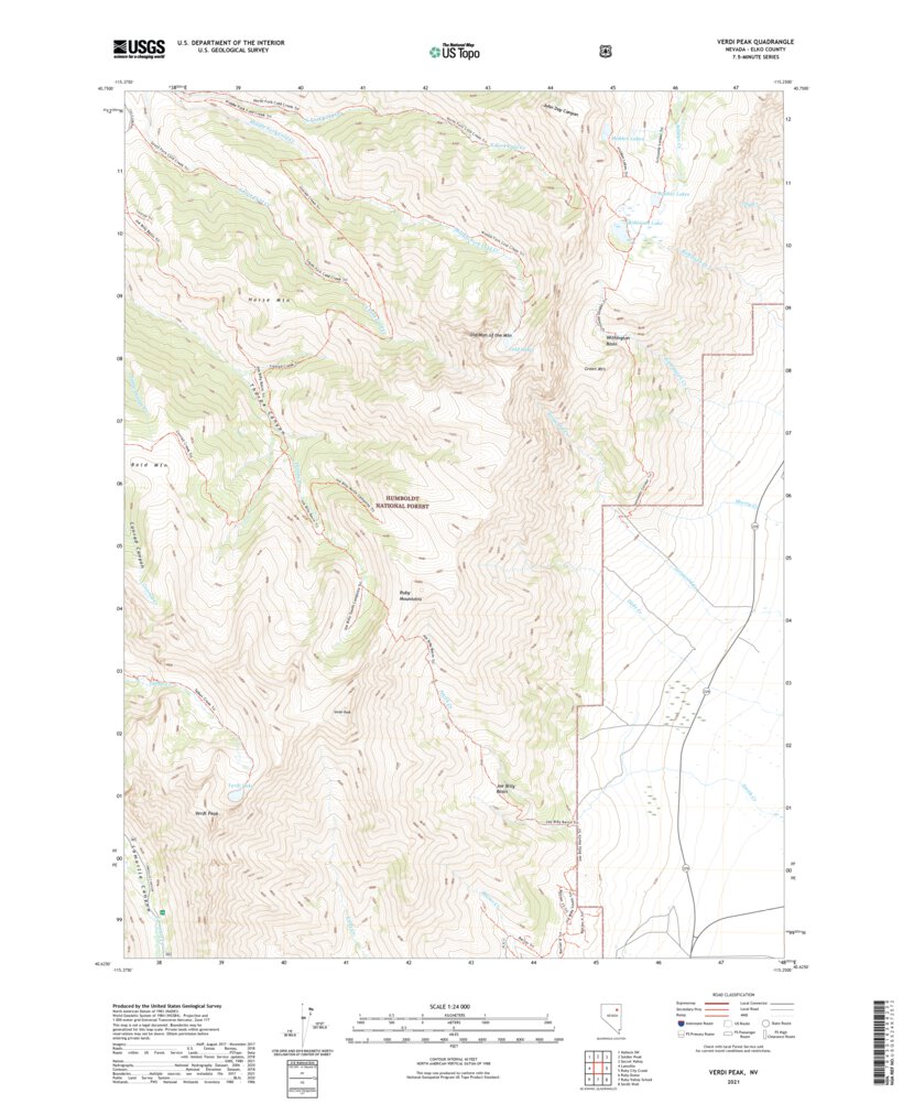 Verdi Peak, NV (2021, 24000-Scale) Map by United States Geological ...
