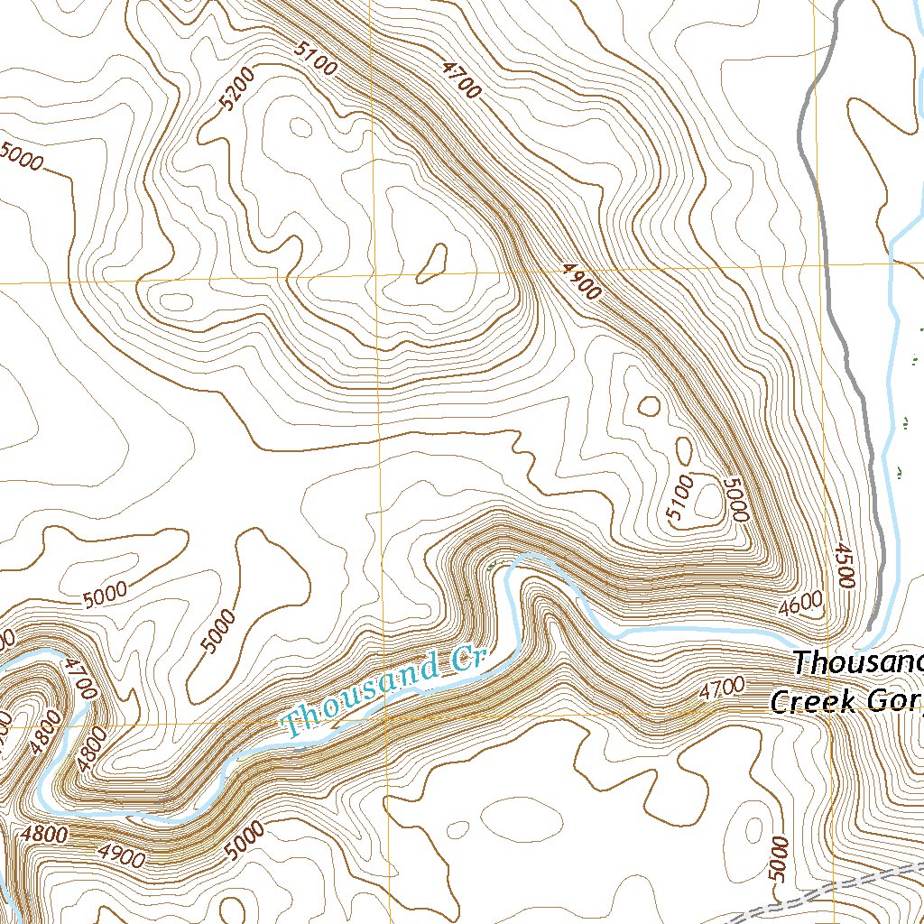 Thousand Creek Gorge, NV (2021, 24000-Scale) Map by United States ...