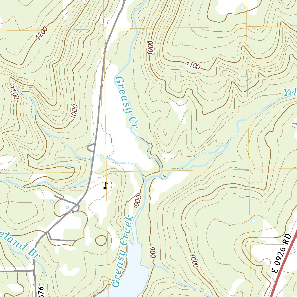 Greasy, OK (2022, 24000-Scale) Map by United States Geological Survey ...
