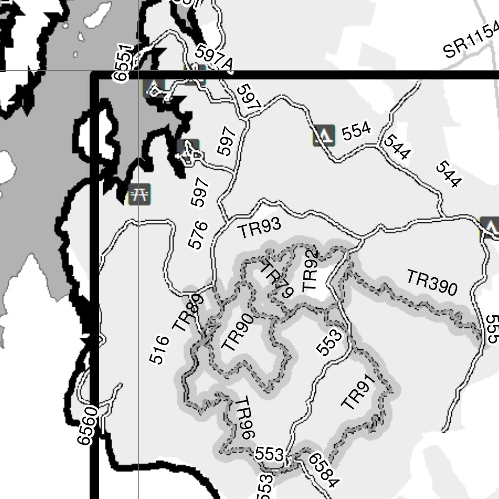 Motor Vehicle Use Map, MVUM, Uwharrie National Forest by US Forest ...