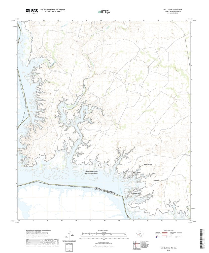 Box Canyon, TX (2022, 24000-Scale) Map by United States Geological ...