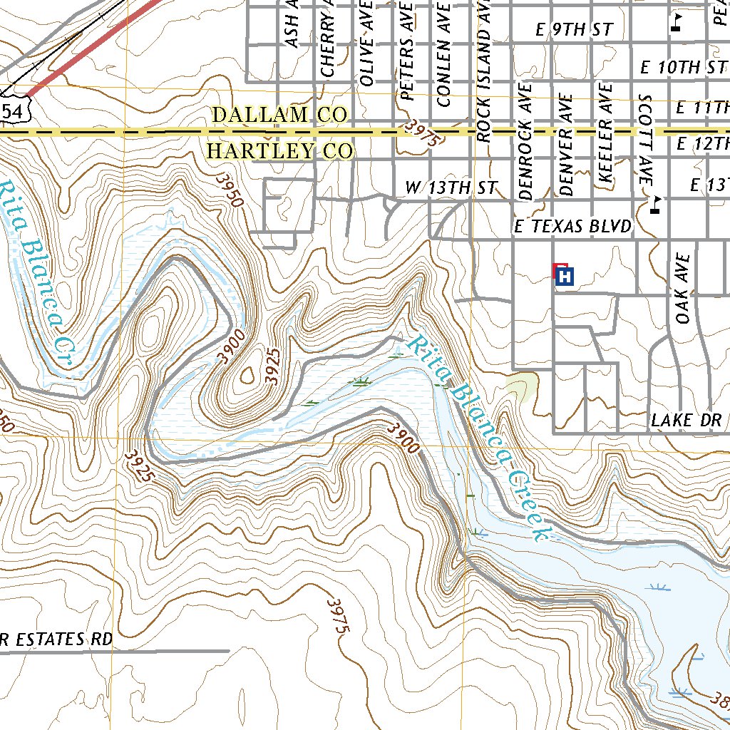 Dalhart West, TX (2022, 24000-Scale) Map by United States Geological ...