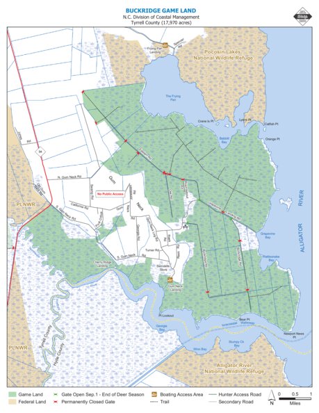 Buckridge Game Land Map by North Carolina Wildlife Resources Commission ...
