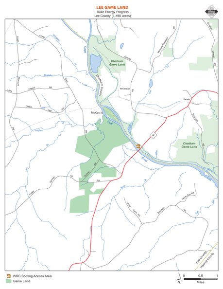 Lee Game Land Map by North Carolina Wildlife Resources Commission ...