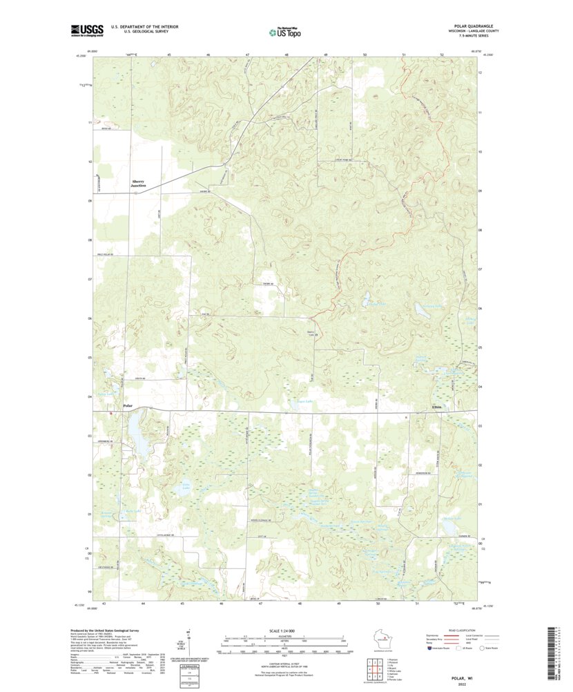 Polar, WI (2022, 24000-Scale) Map by United States Geological Survey ...