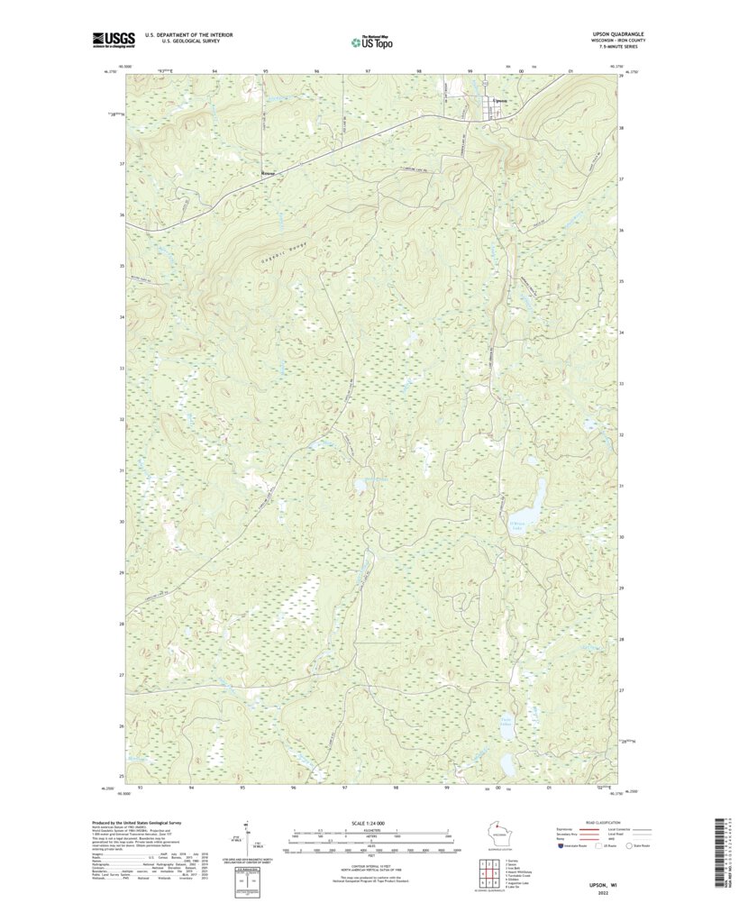 Upson, WI (2022, 24000-Scale) Map by United States Geological Survey ...