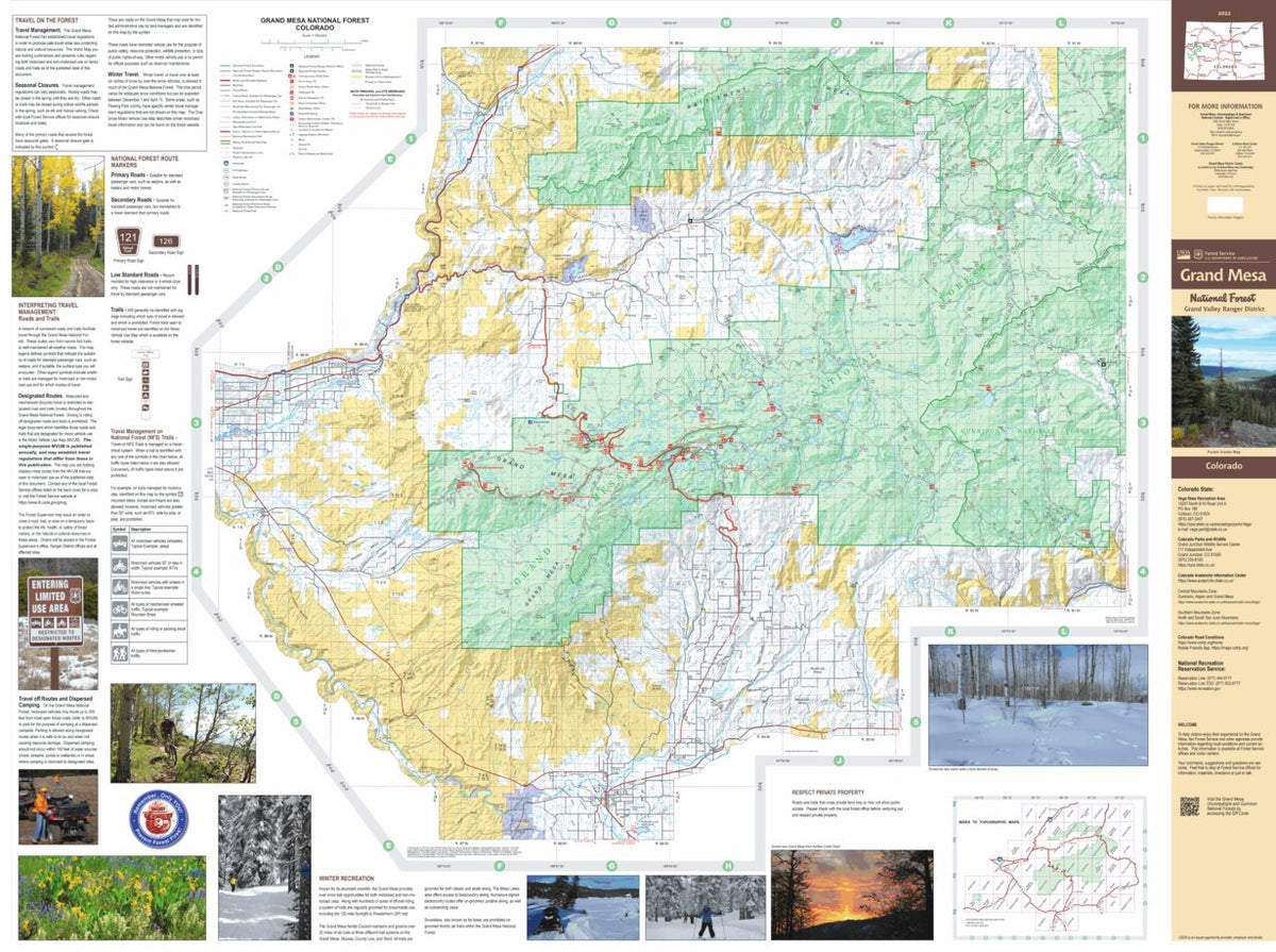 Grand Mesa National Forest Visitor Map by US Forest Service R2 Rocky ...