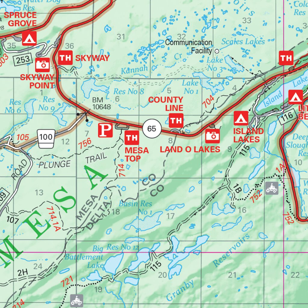 Grand Mesa National Forest Visitor Map by US Forest Service R2 Rocky ...