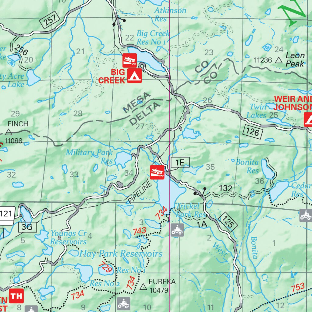 Grand Mesa National Forest Visitor Map by US Forest Service R2 Rocky ...