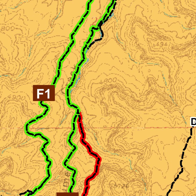Devils, Flume and Pollock Bench Trail System Map by Bureau of Land ...