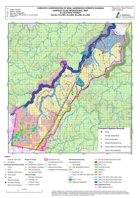Ellis State Forest compartments 3 to 6 Harvesting Plan Map by North ...