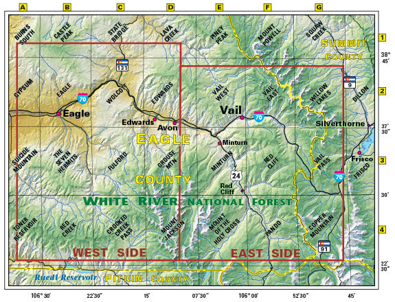 Vail & Eagle Trails - 5th ed Map by Latitude 40 maps | Avenza Maps