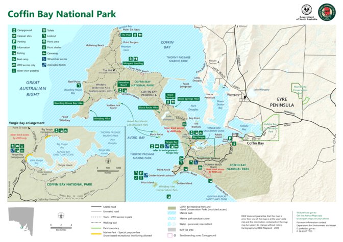 Coffin Bay National Park Map by Department for Environment and Water ...