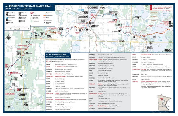 Mississippi River 1 State Water Trail - Lake Itasca to Cass Lake MNDNR ...
