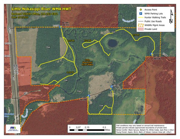 Little Nokasippi River WMA HWT 2022 Map by Minnesota Department of ...