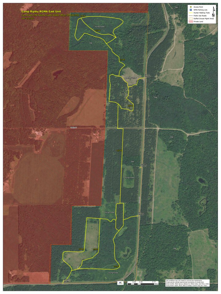 Camp Ripley RGMA East Unit HWT 2022 Map by Minnesota Department of ...