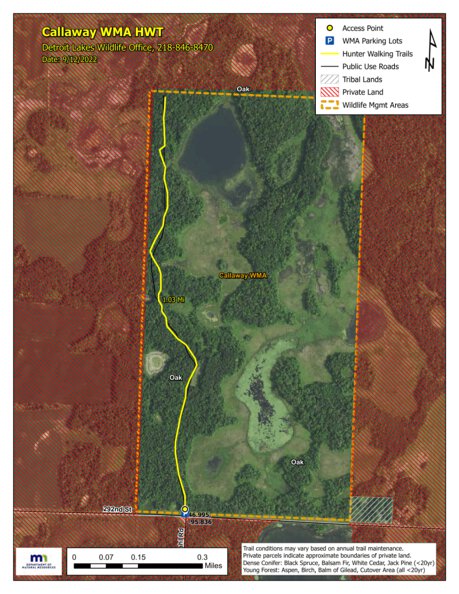 Callaway WMA HWT 2022 Map by Minnesota Department of Natural Resources ...