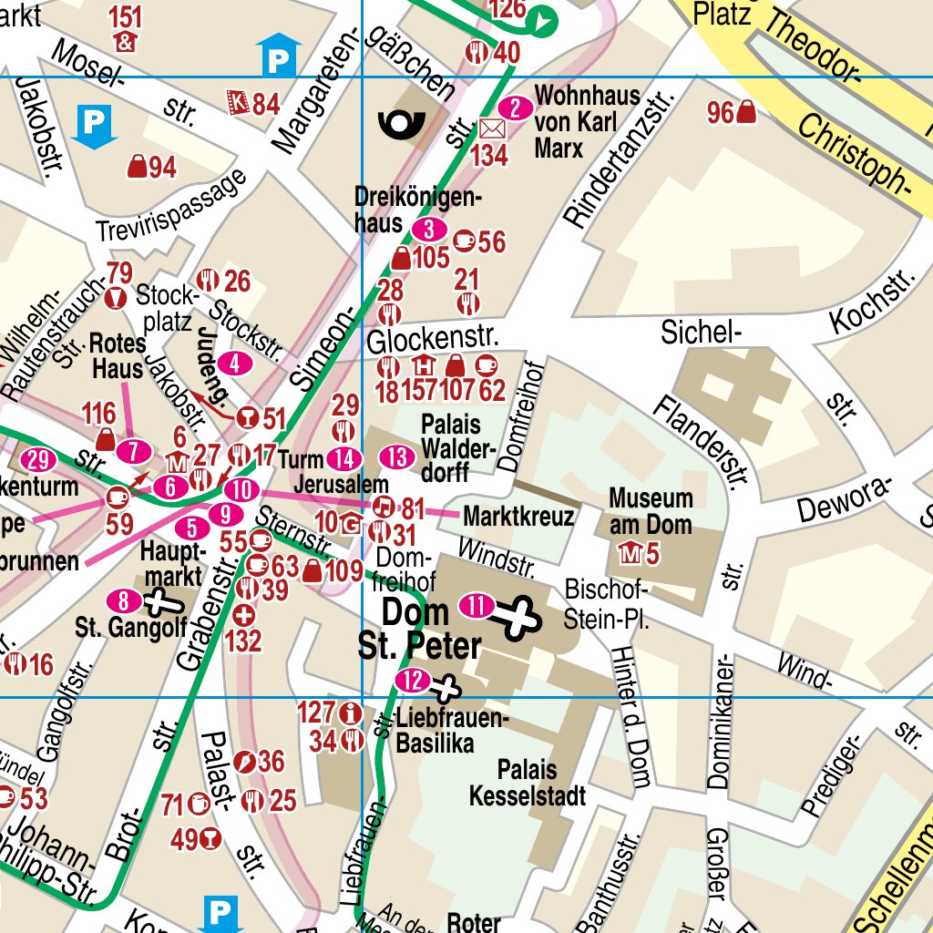 Citymap Trier (Treves) 2023 Map by Reise Know-How Verlag Peter Rump ...