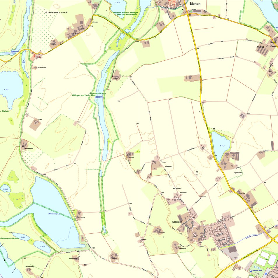 Rees 2 (1:10,000) Map by Bezirksregierung Koln | Avenza Maps