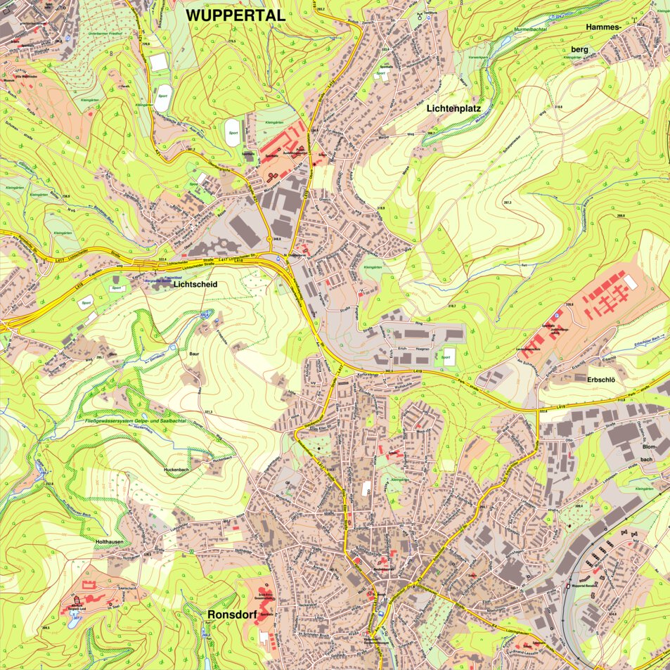 Wuppertal 5 (1:10,000) Map by Bezirksregierung Koln | Avenza Maps