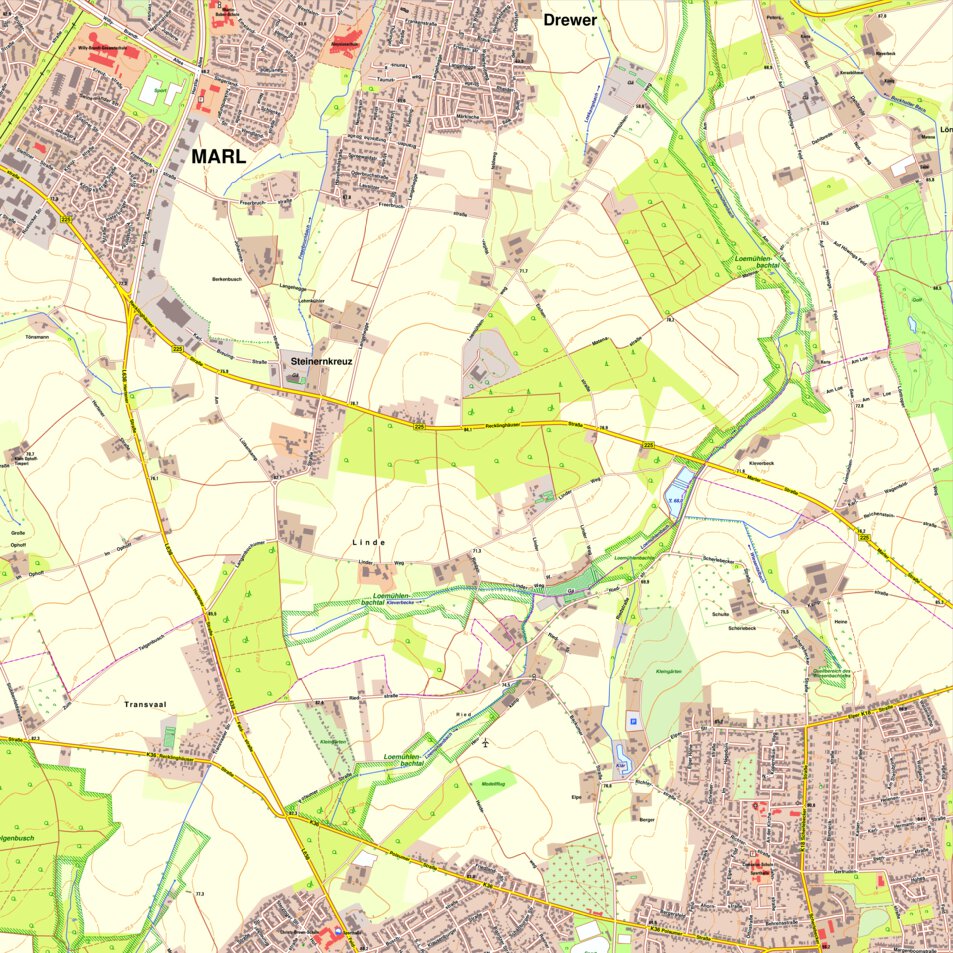 Marl 4 (1:10,000) Map by Bezirksregierung Koln | Avenza Maps