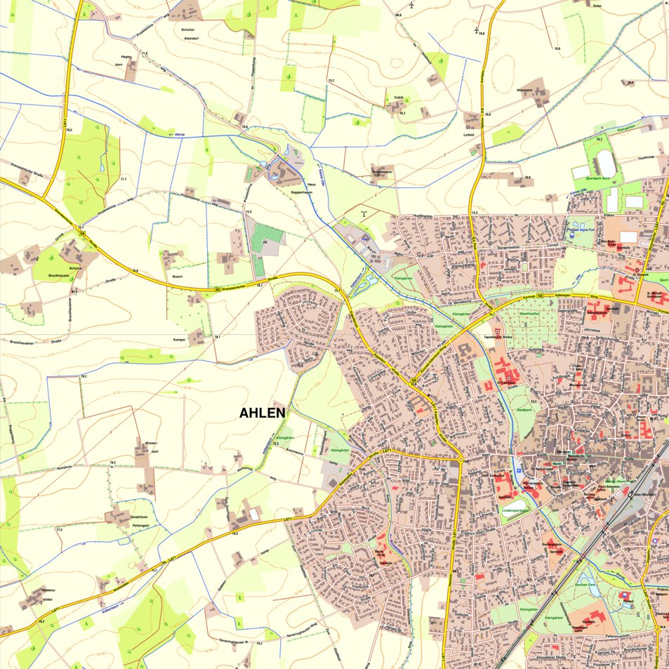 Ahlen 1 (1:10,000) Map by Bezirksregierung Koln | Avenza Maps
