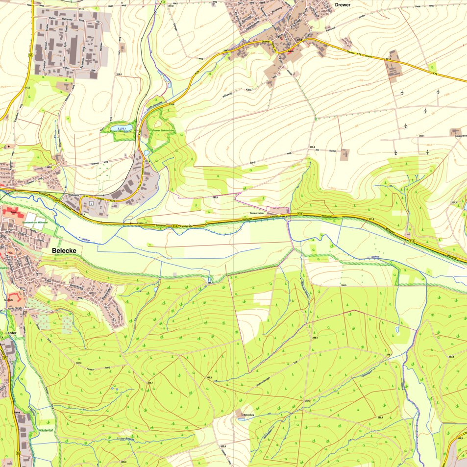 Warstein 8 (1:10,000) Map by Bezirksregierung Koln | Avenza Maps