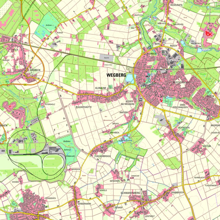 Wegberg (1:25,000) Map by Bezirksregierung Koln | Avenza Maps