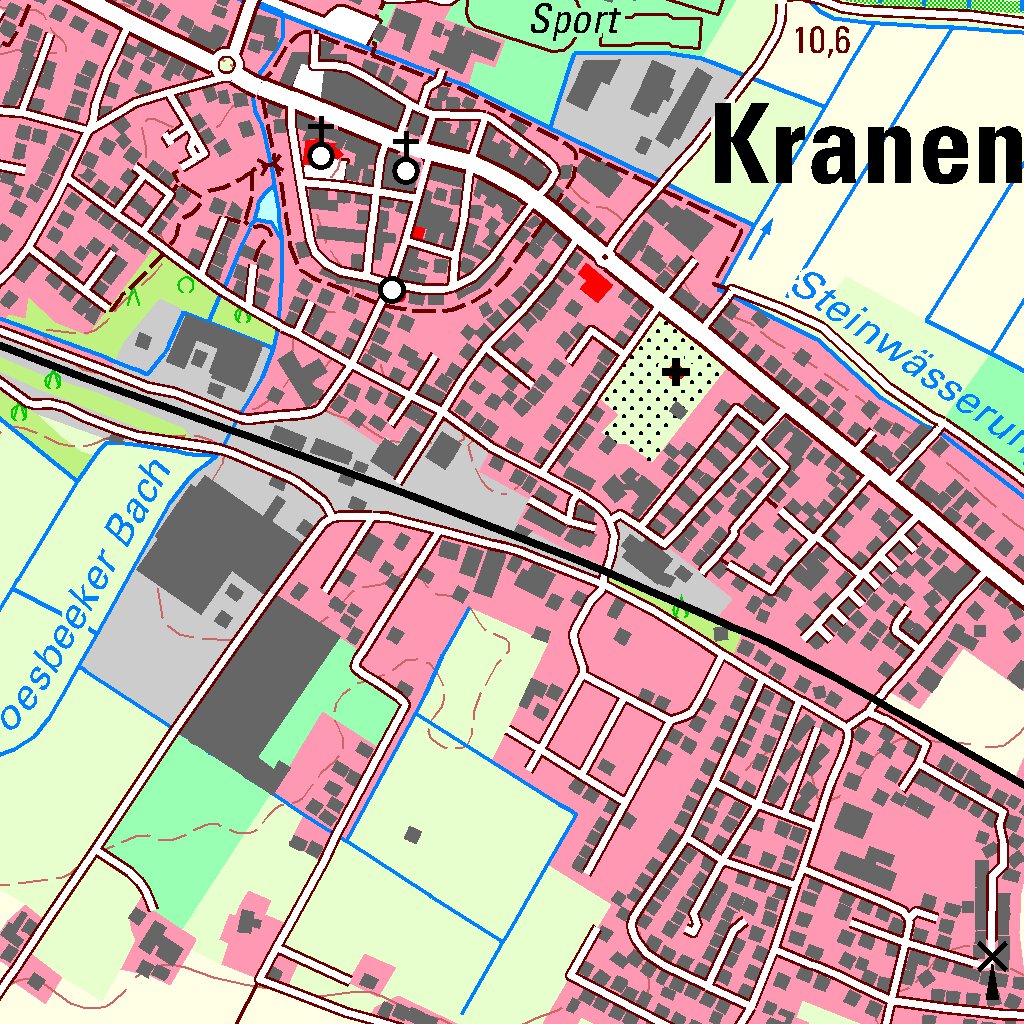 Kranenburg 1 (1:25,000) Map by Bezirksregierung Koln | Avenza Maps