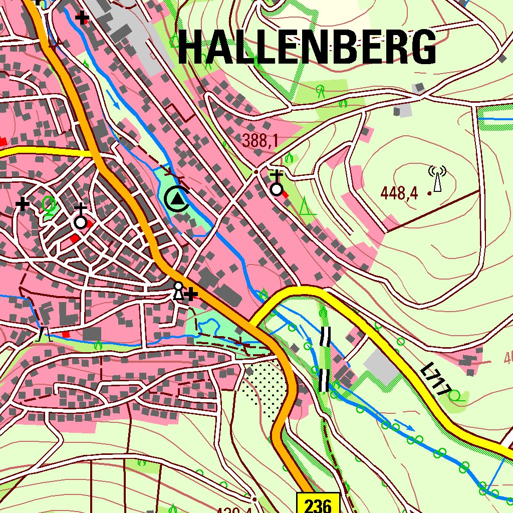 Hallenberg 1 (1:25,000) Map by Bezirksregierung Koln | Avenza Maps
