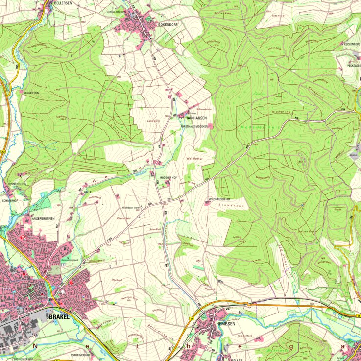 Brakel 1 (1:25,000) Map by Bezirksregierung Koln | Avenza Maps