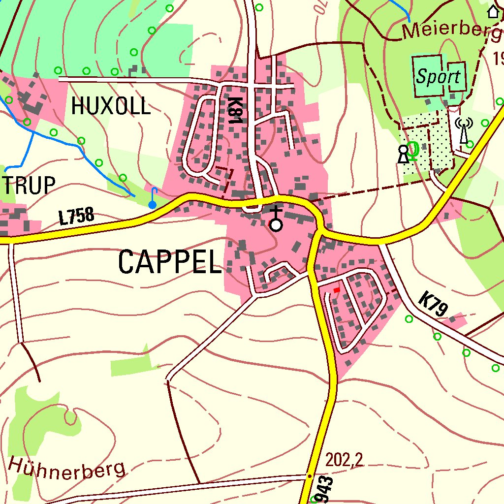 Blomberg 1 (1:25,000) Map by Bezirksregierung Koln | Avenza Maps