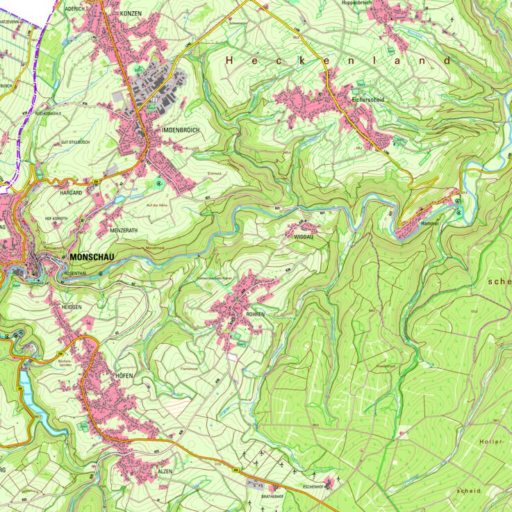 Monschau 1 (1:25,000) Map by Bezirksregierung Koln | Avenza Maps
