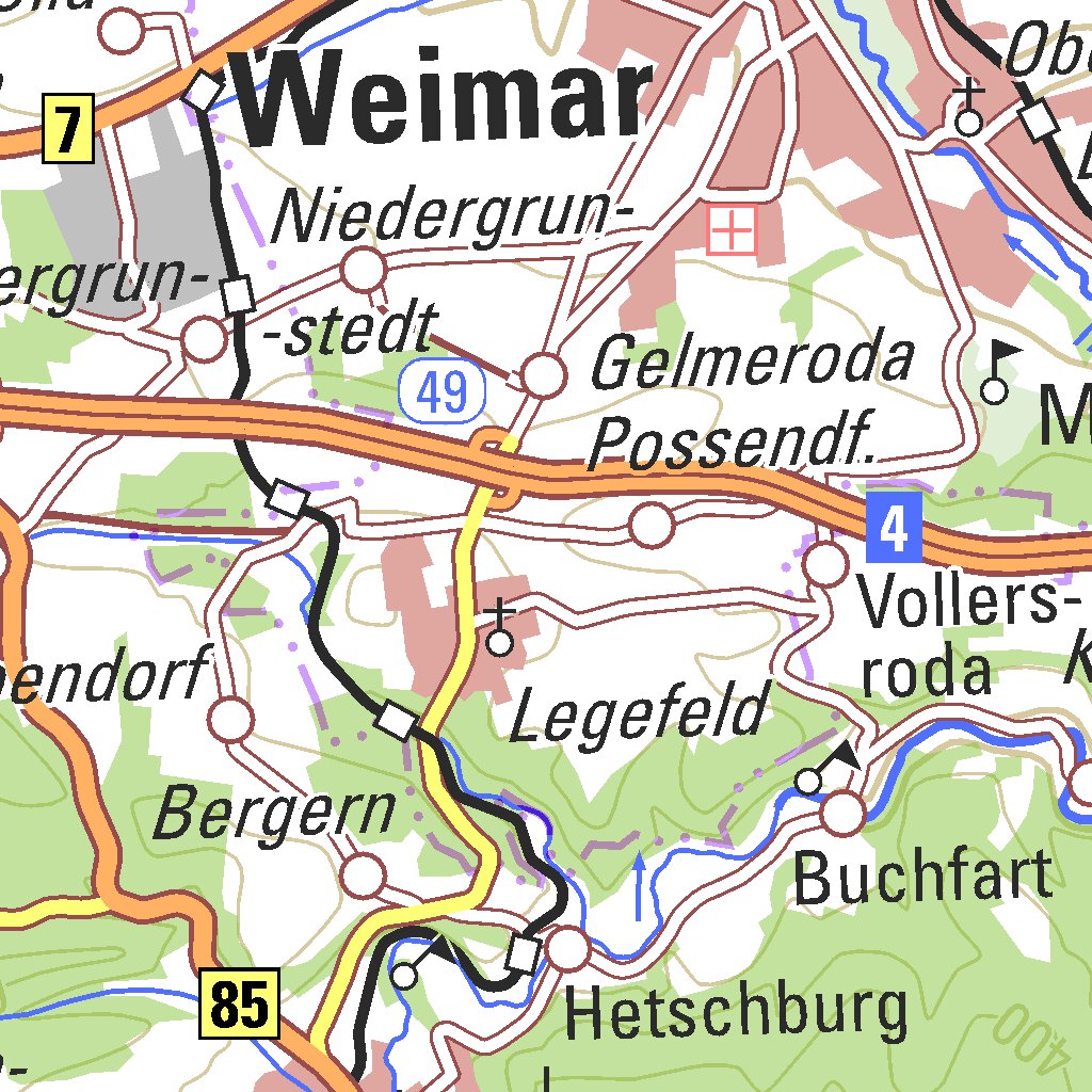 Map of Thuringia by Bundesamt fur Kartographie und Geodasie | Avenza Maps