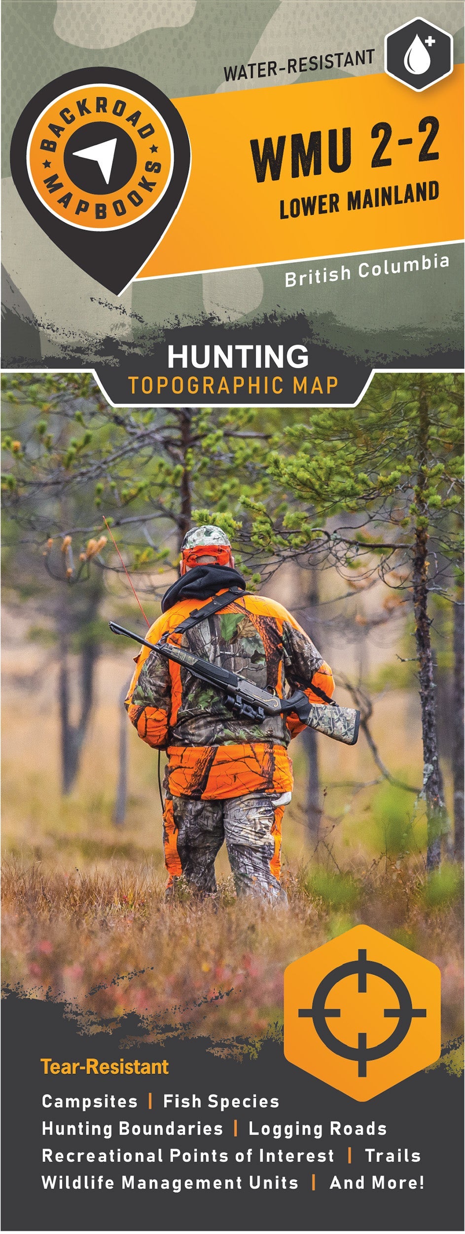 WMU 2-2 Lower Mainland Region BC Hunting Topo Map by Backroad Mapbooks ...