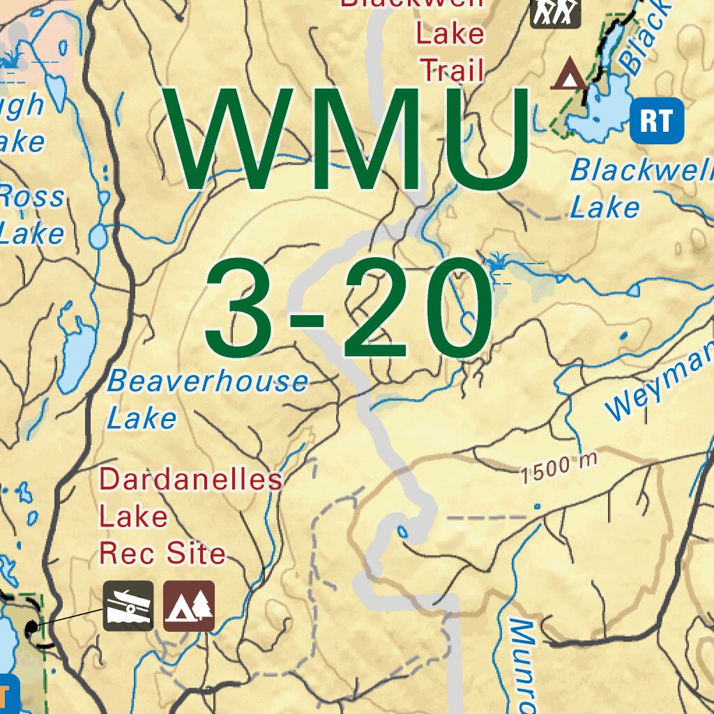 WMU 3-20 Thompson Region BC Hunting Topo Map by Backroad Mapbooks ...