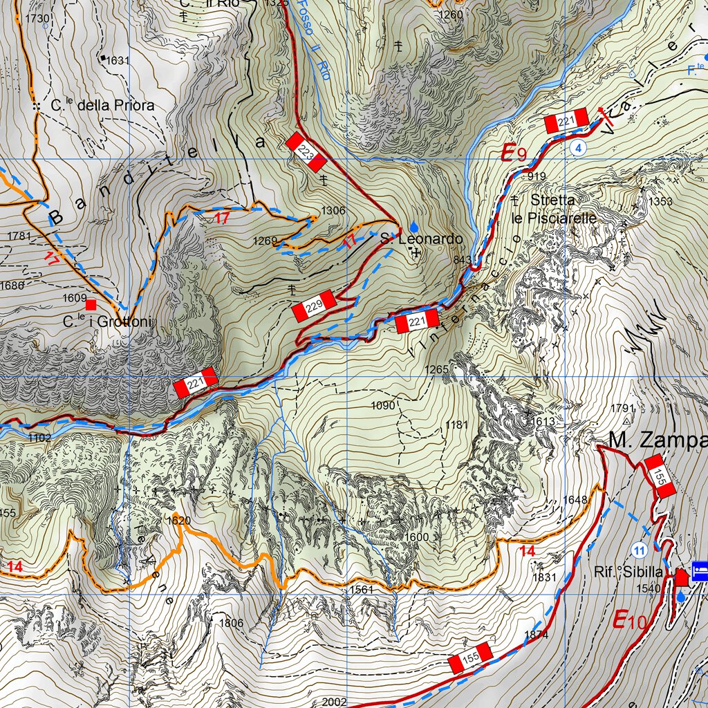 N_25 CARTA ESCURSIONISTICA MONTI SIBILLINI Map by Edizioni il Lupo S. R ...