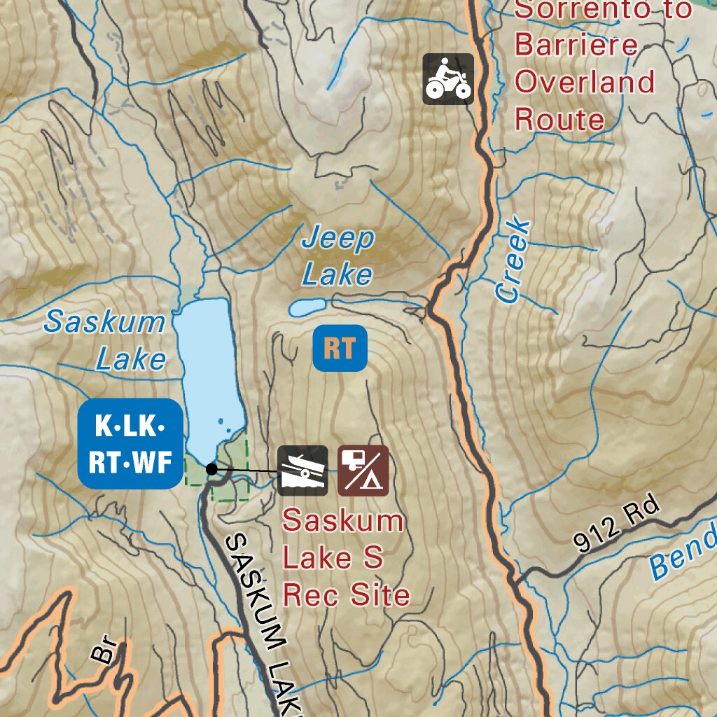 WMU 3-37 Thompson Region BC Hunting Topo Map by Backroad Mapbooks ...