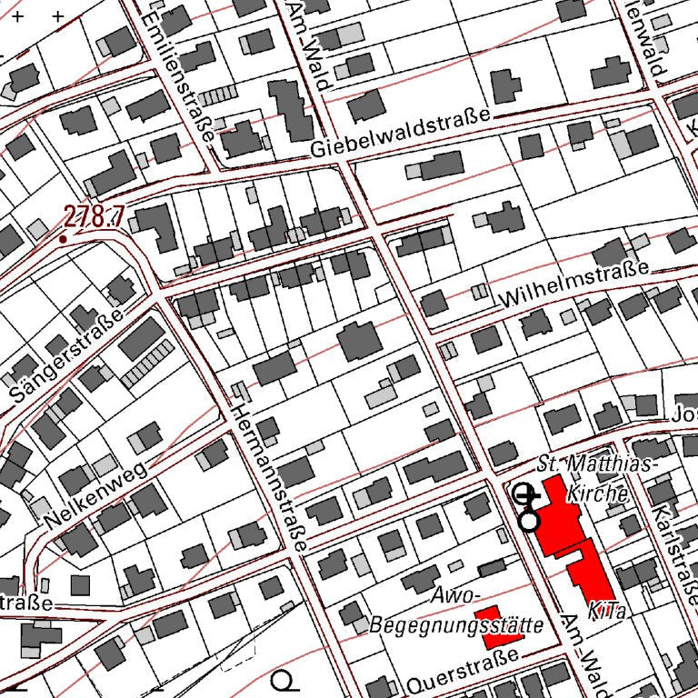 Mudersbach 2 (1:5,000) Map by Landesamt fur Vermessung und ...