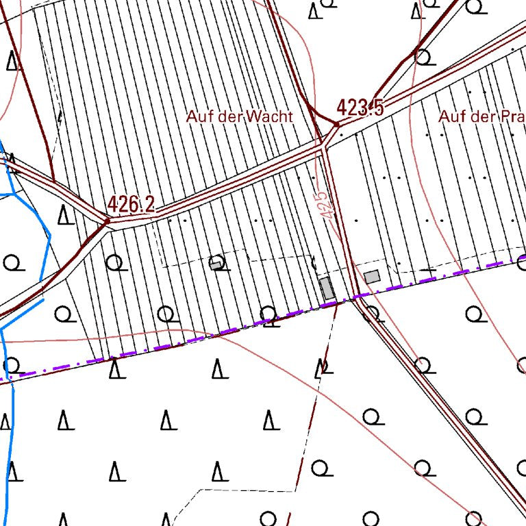 Weitefeld 3 (1:5,000) Map by Landesamt fur Vermessung und ...