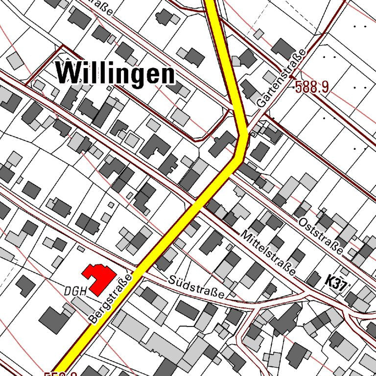 Willingen 2 (1:5,000) Map by Landesamt fur Vermessung und ...