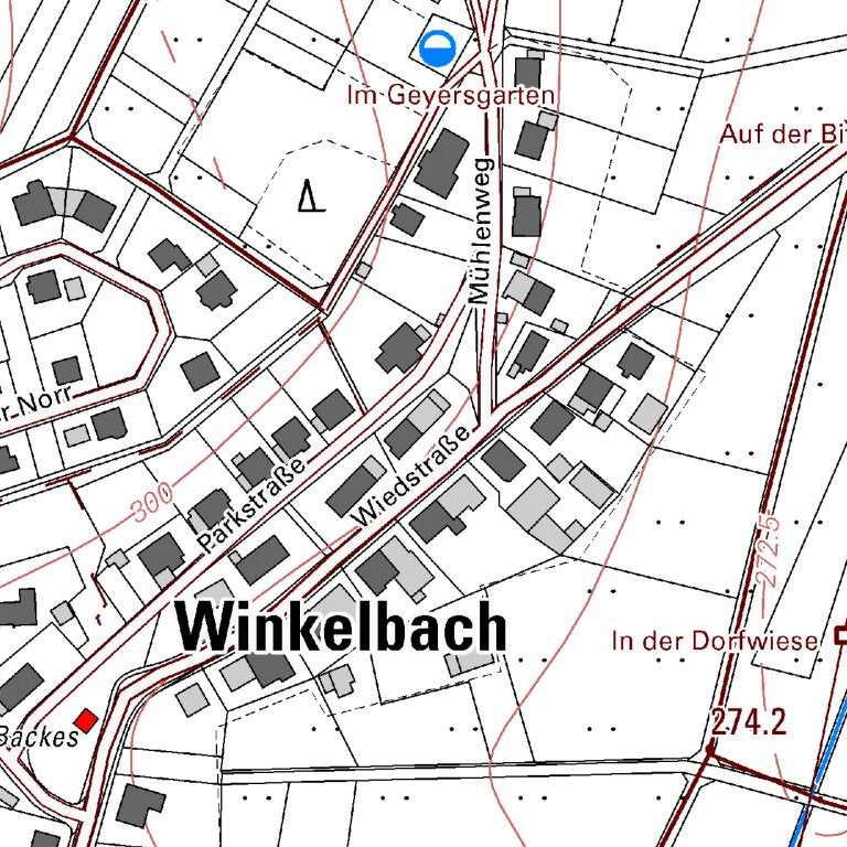 Winkelbach (1:5,000) Map by Landesamt fur Vermessung und ...